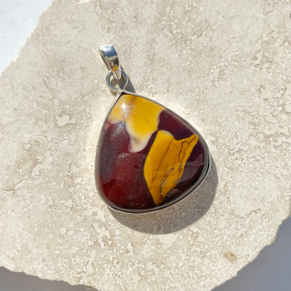 Mookaite Cabochon Teardrop Pendant MJ18 — Aus Crystals