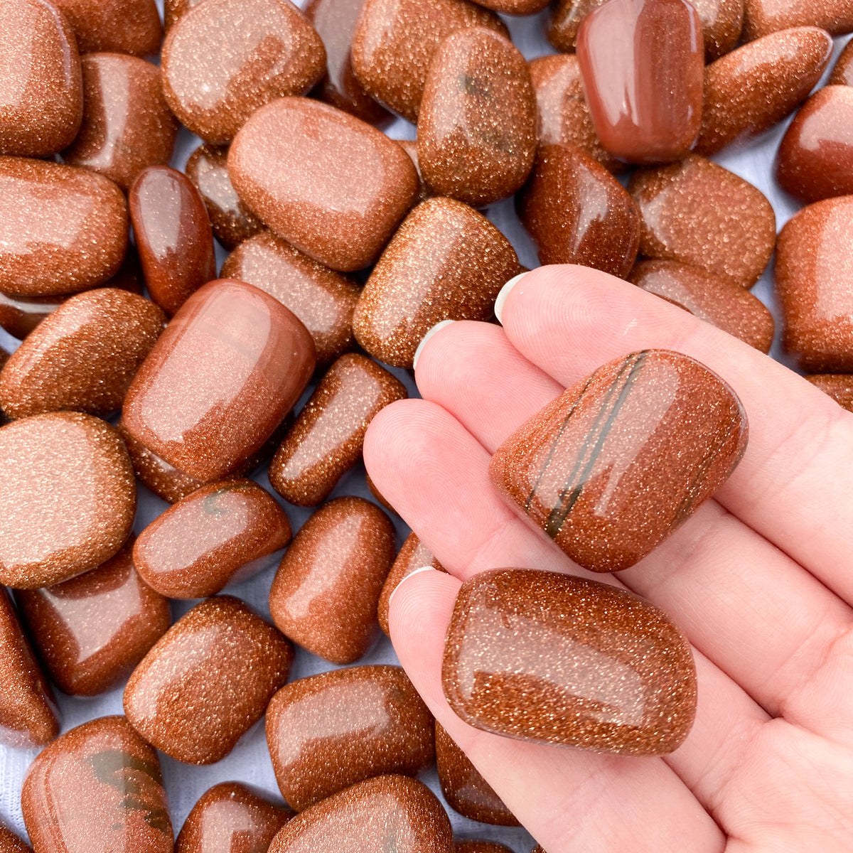 Gold Sandstone Tumbled Stones — Aus Crystals
