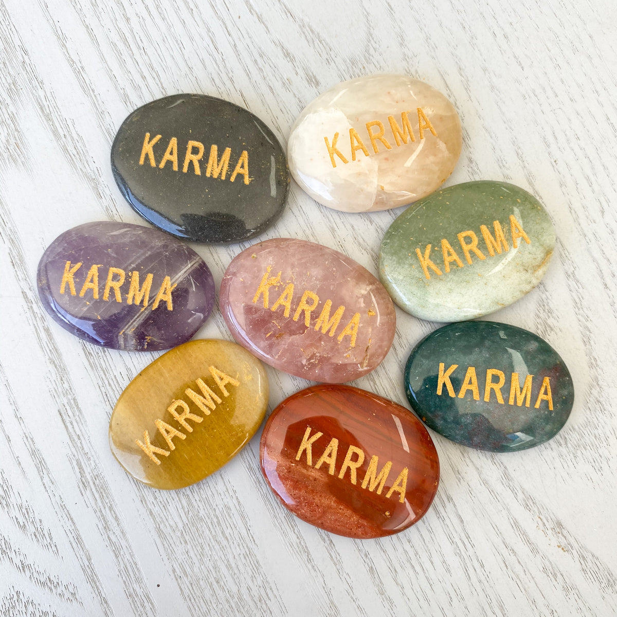 Affirmation Stone Karma 1pc — Aus Crystals