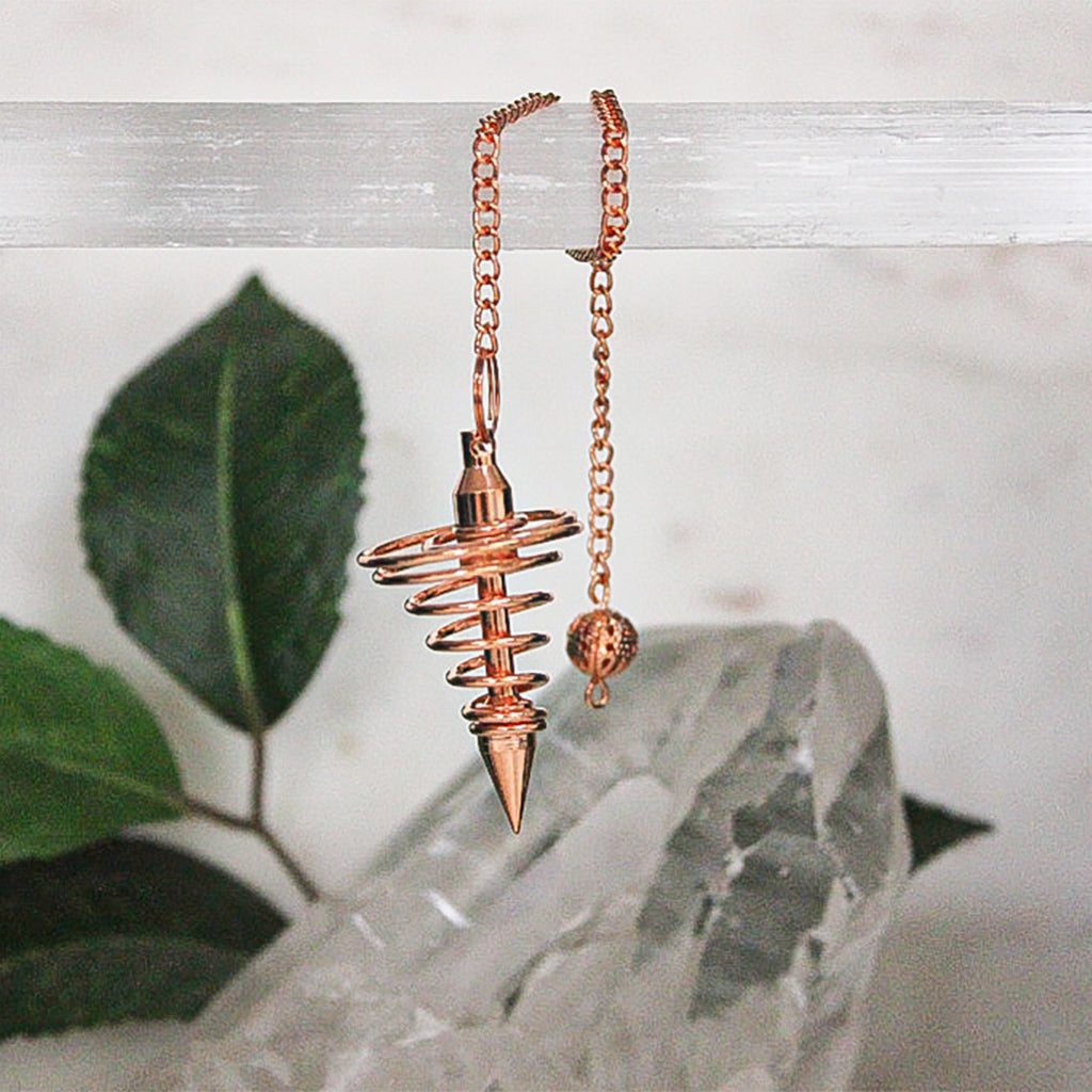 Metal Pendulum - Spiral — Aus Crystals