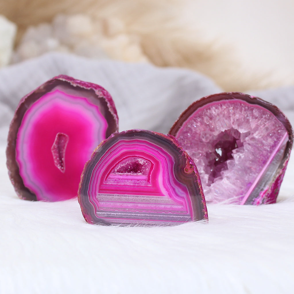 agate geode pink