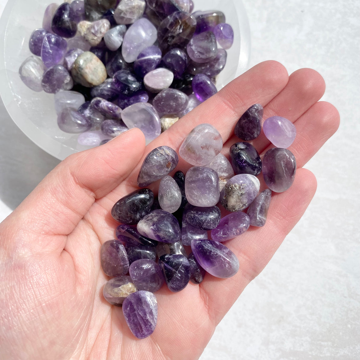 Amethyst Chips Rounded Large 200g — Aus Crystals