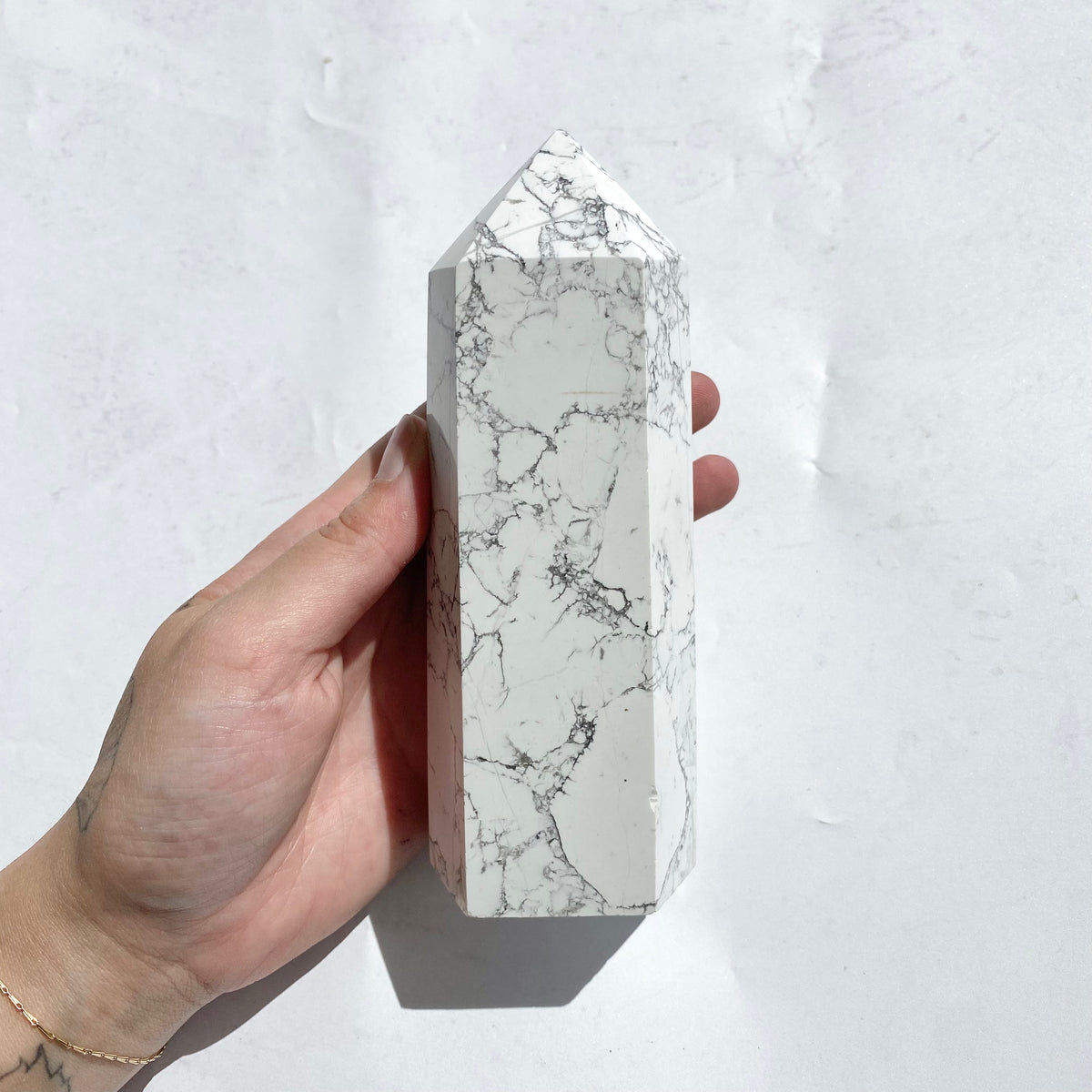 White Howlite Tower WH07 — Aus Crystals